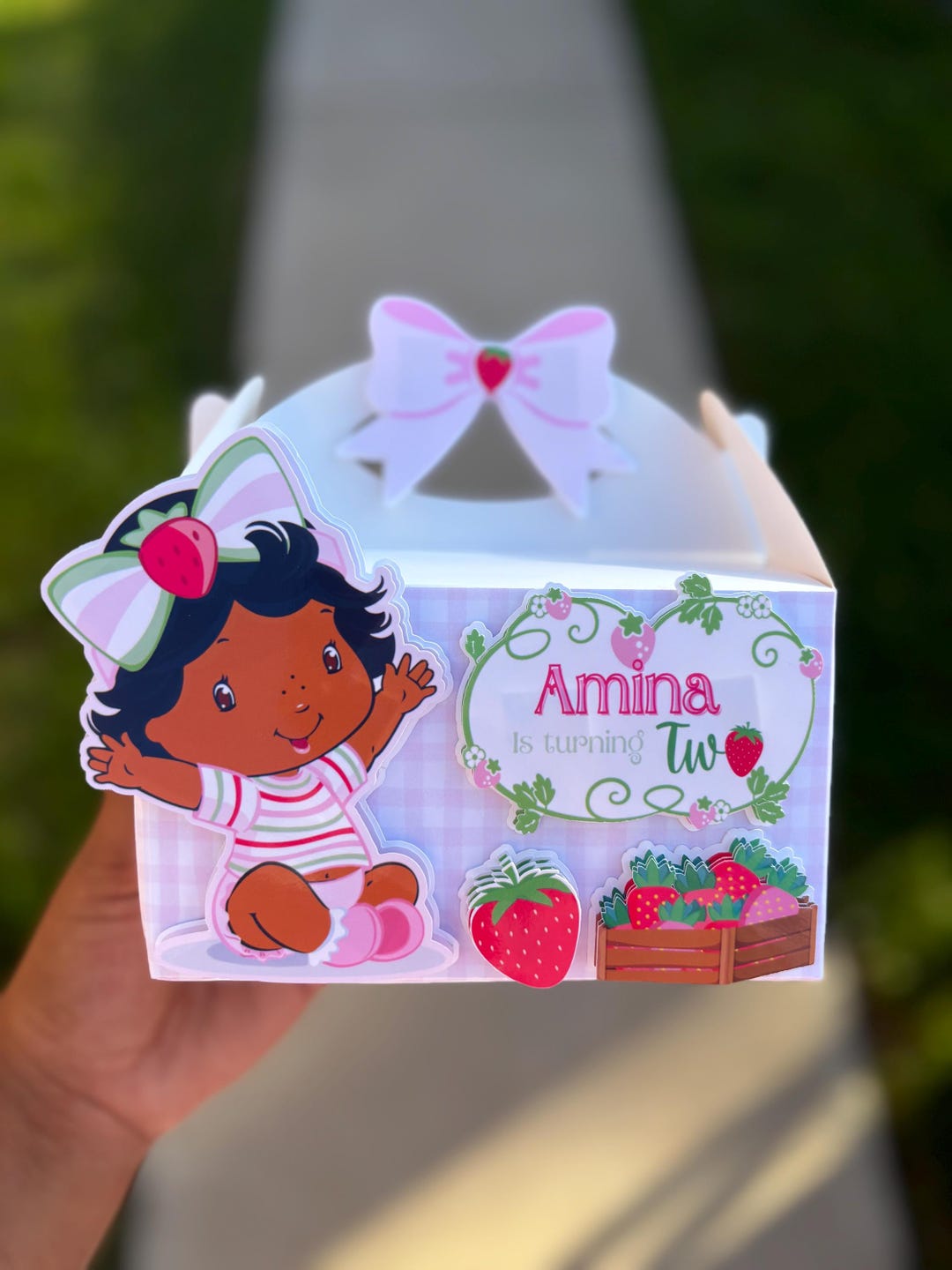 Baby Strawberry 3D Gable Box-custom Gable Box 3D- Birthday Gable Box ...
