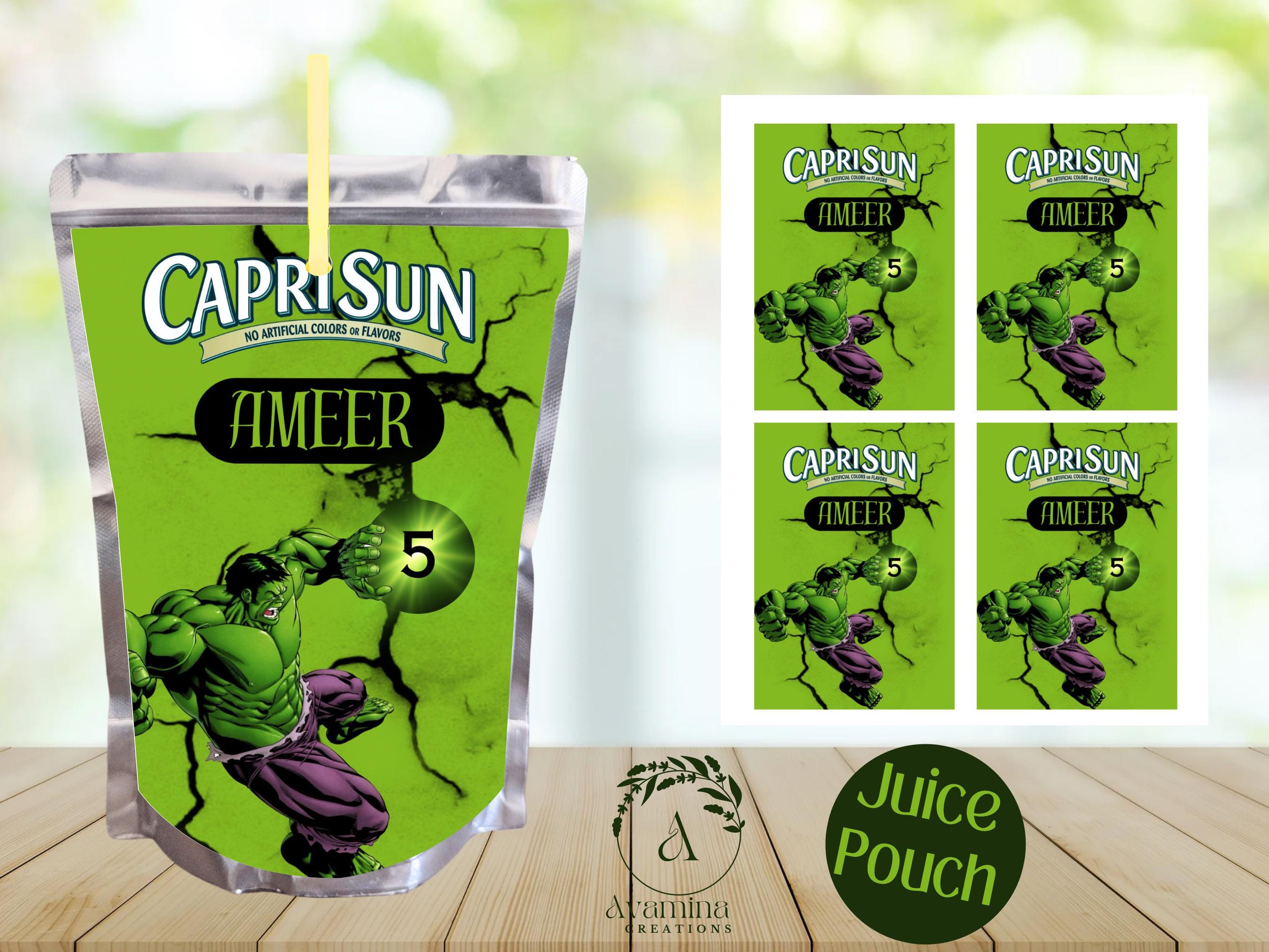 Superhero - Hulk - Party Labels - Chip Bag - Water Bottle - Candy Ring ...