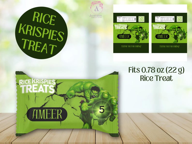 Superhero - Hulk - Party Labels - Chip Bag - Water Bottle - Candy Ring ...