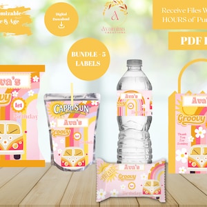 Groovy Party Favor Labels - 5 Pack- Birthday- Hippie-70s -chip Bag ...