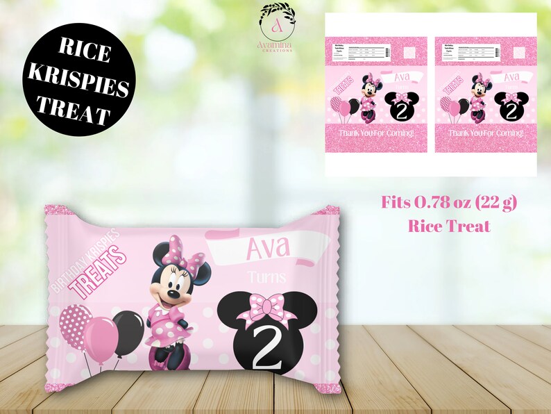 Minnie Mouse - Party Favor Labels - 5 Pack- Birthday - Chip Bag - Water ...
