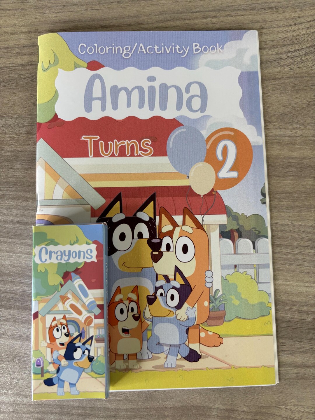 Blue Dog Coloring Book Crayons Party Favors Personalized Coloring ...