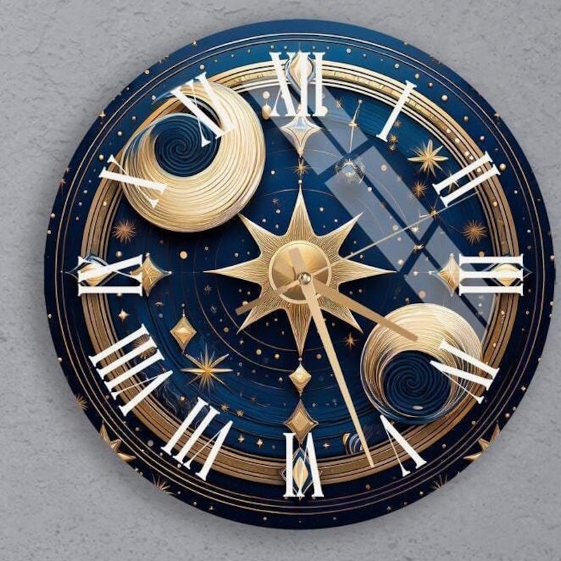 Gold Sun Clock - Etsy