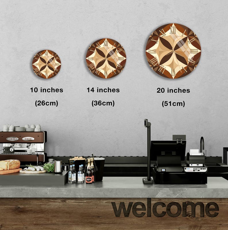 Geometric Wall Clock - Mid Century Style Tempered Glass Timepiece ...