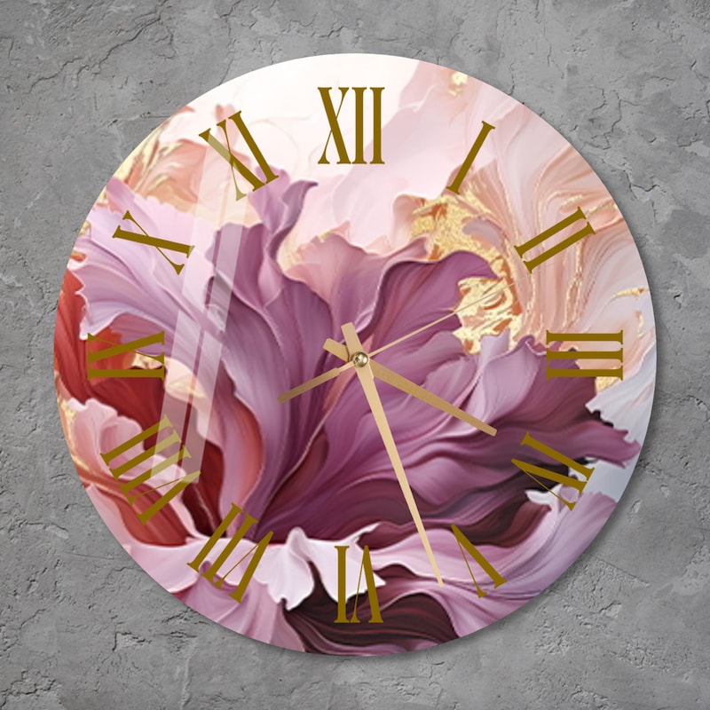 Purple Wall Clock - Etsy
