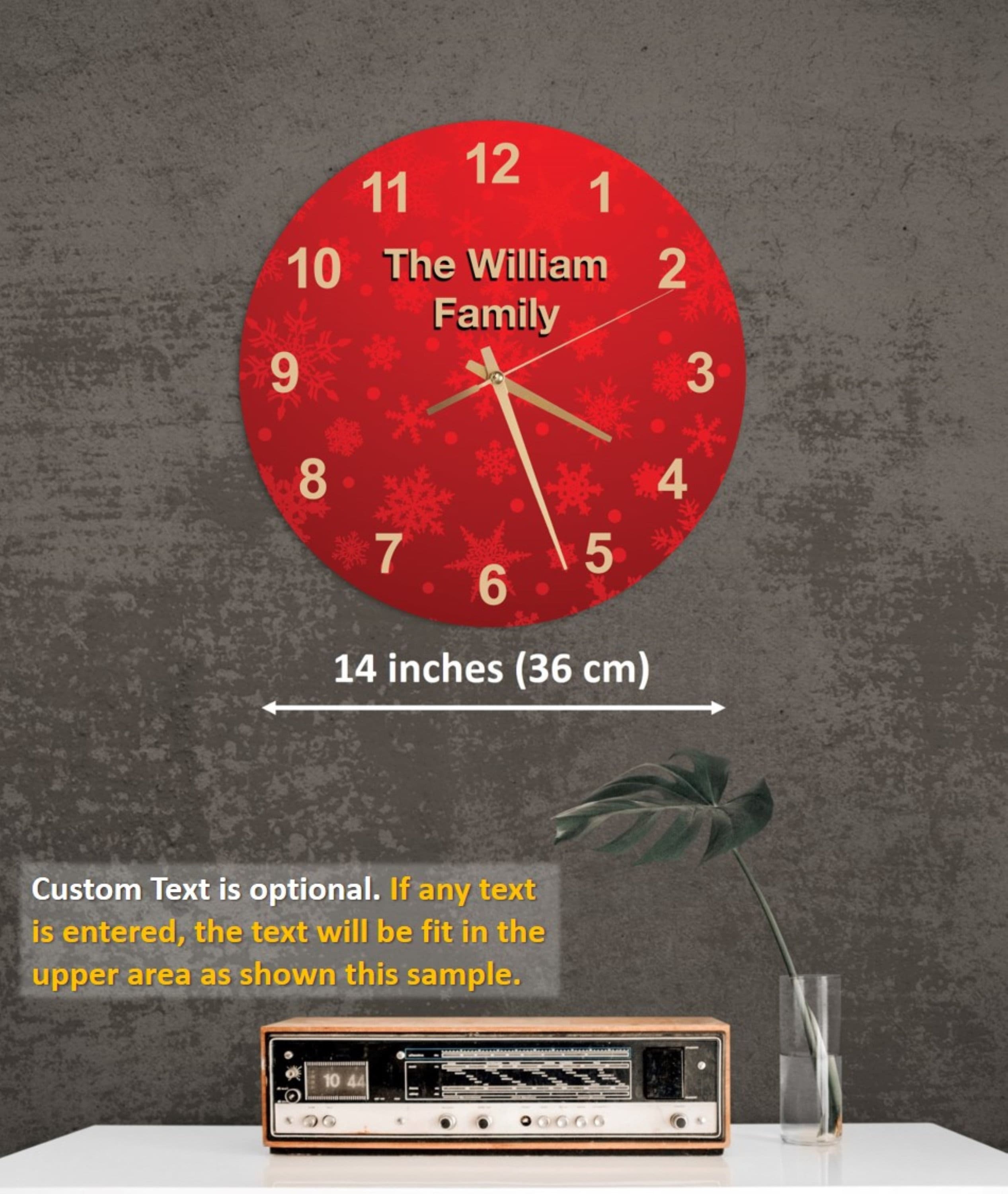 Custom Tempered Glass Wall Clock Wall Art, Family Name Sign, Unique ...