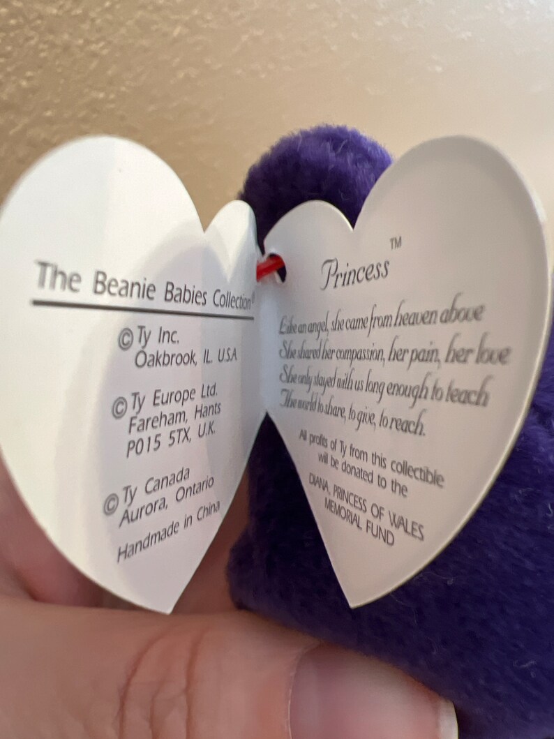 RARE Princess Beanie Baby With Tag ERRORS - Etsy