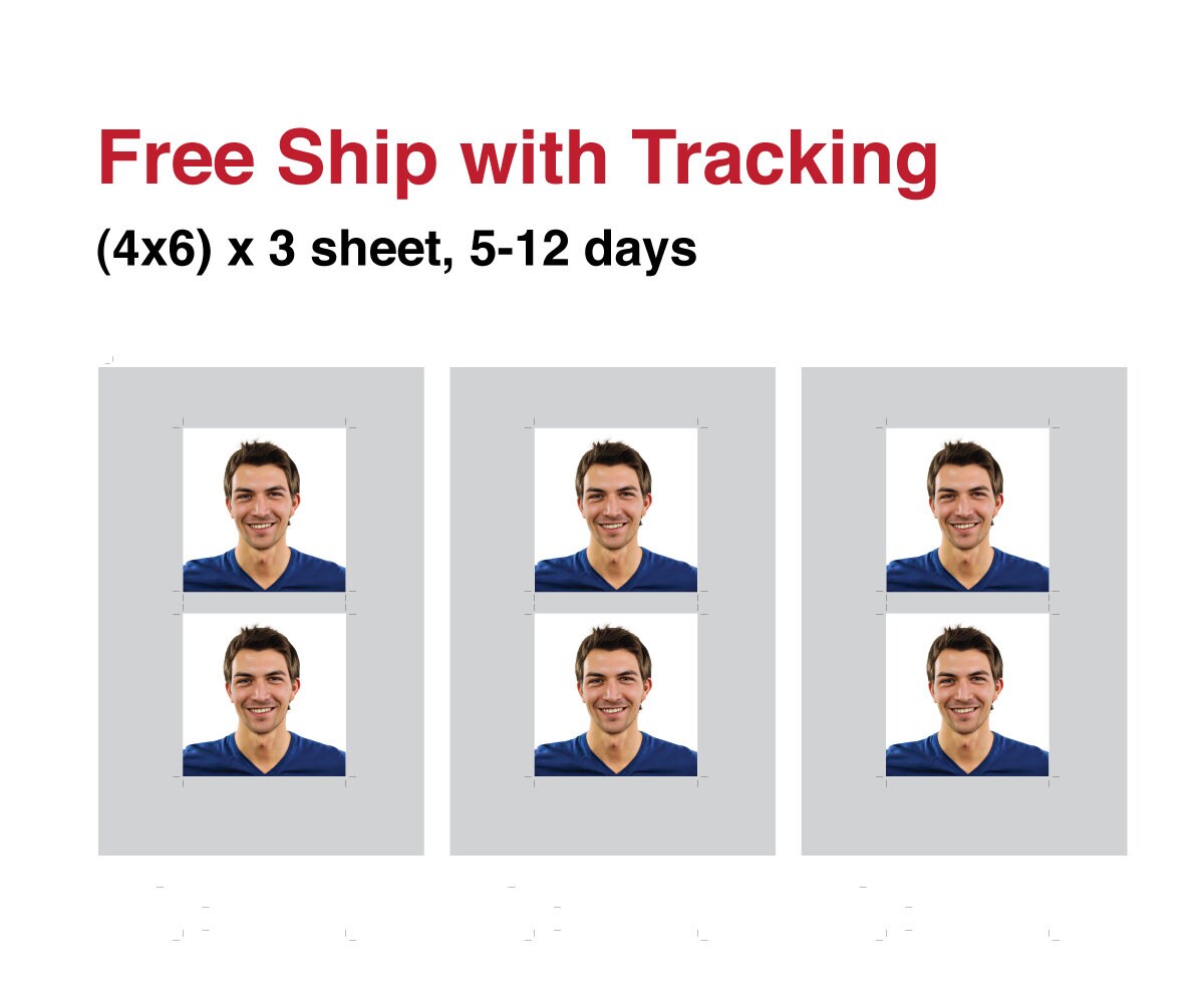 6 Passport Photo at Your Door + Same Day Digital Copy | Any Country ...