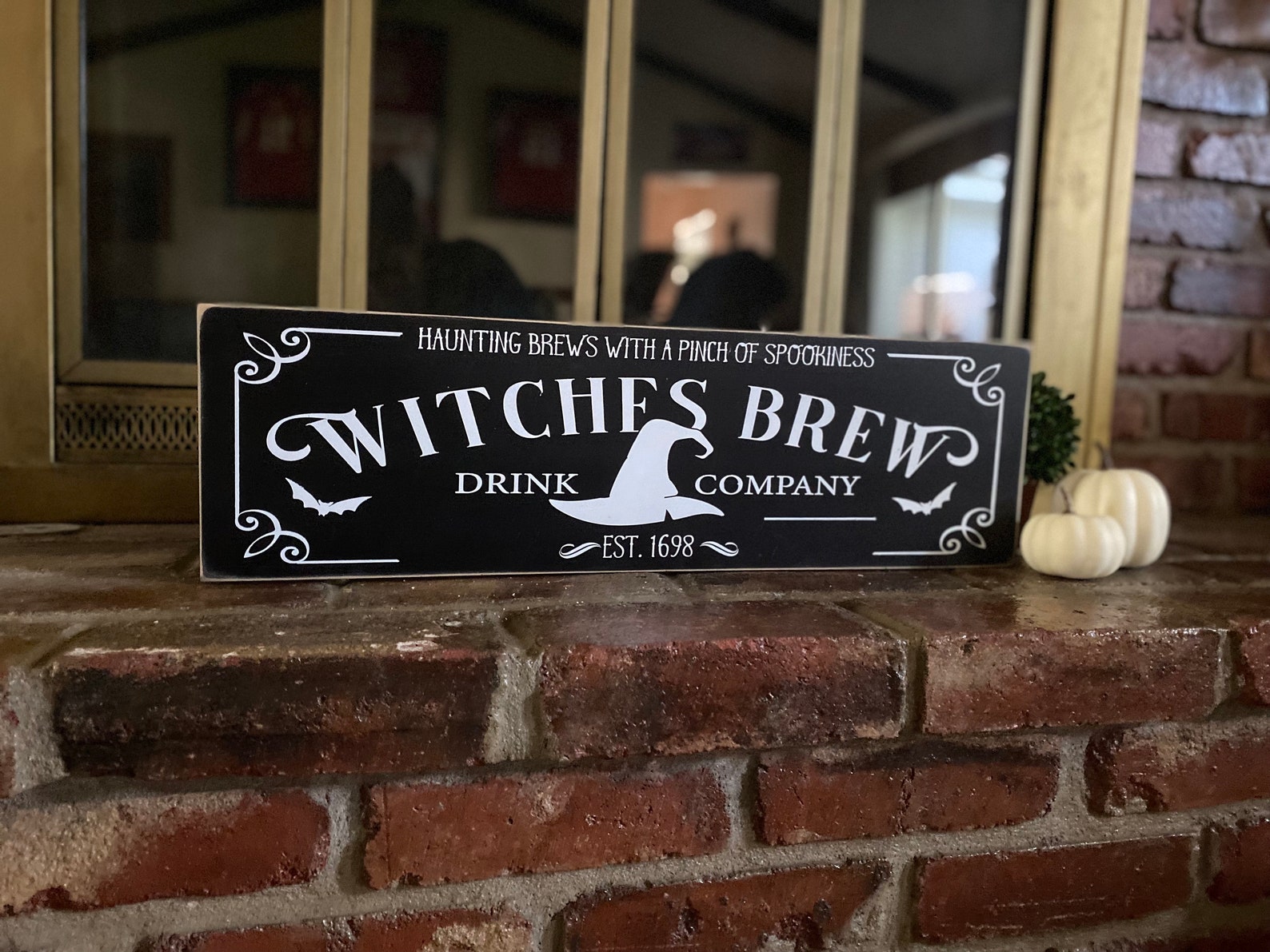 Witches Brew Halloween Wood Sign - Entryway or Kitchen Decoration - Etsy