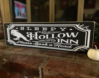 Handpainted Primitive Sleepy Hollow Inn Sign Headless Horseman - Etsy