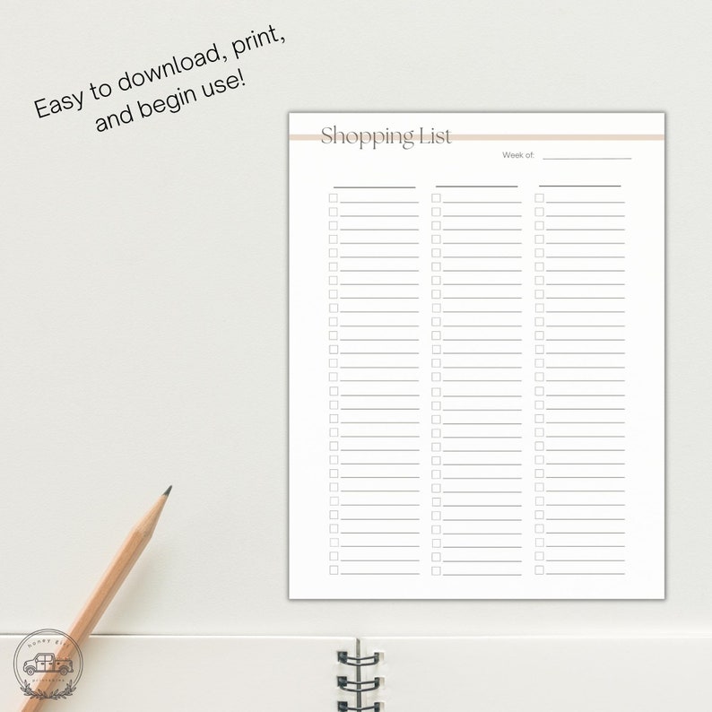 Shopping List, Printable Shopping List, Printable List, Grocery List ...