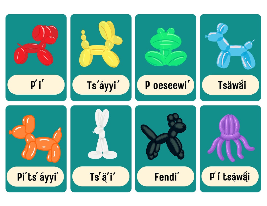 Tewa Language Flashcards | 40 Words | Bilingual Tewa-english Learning ...