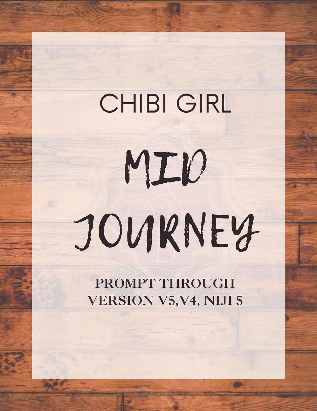 Chibi Girl Prompt Through Mid Journey V5, V4, NIJI 5 With Examples - Etsy