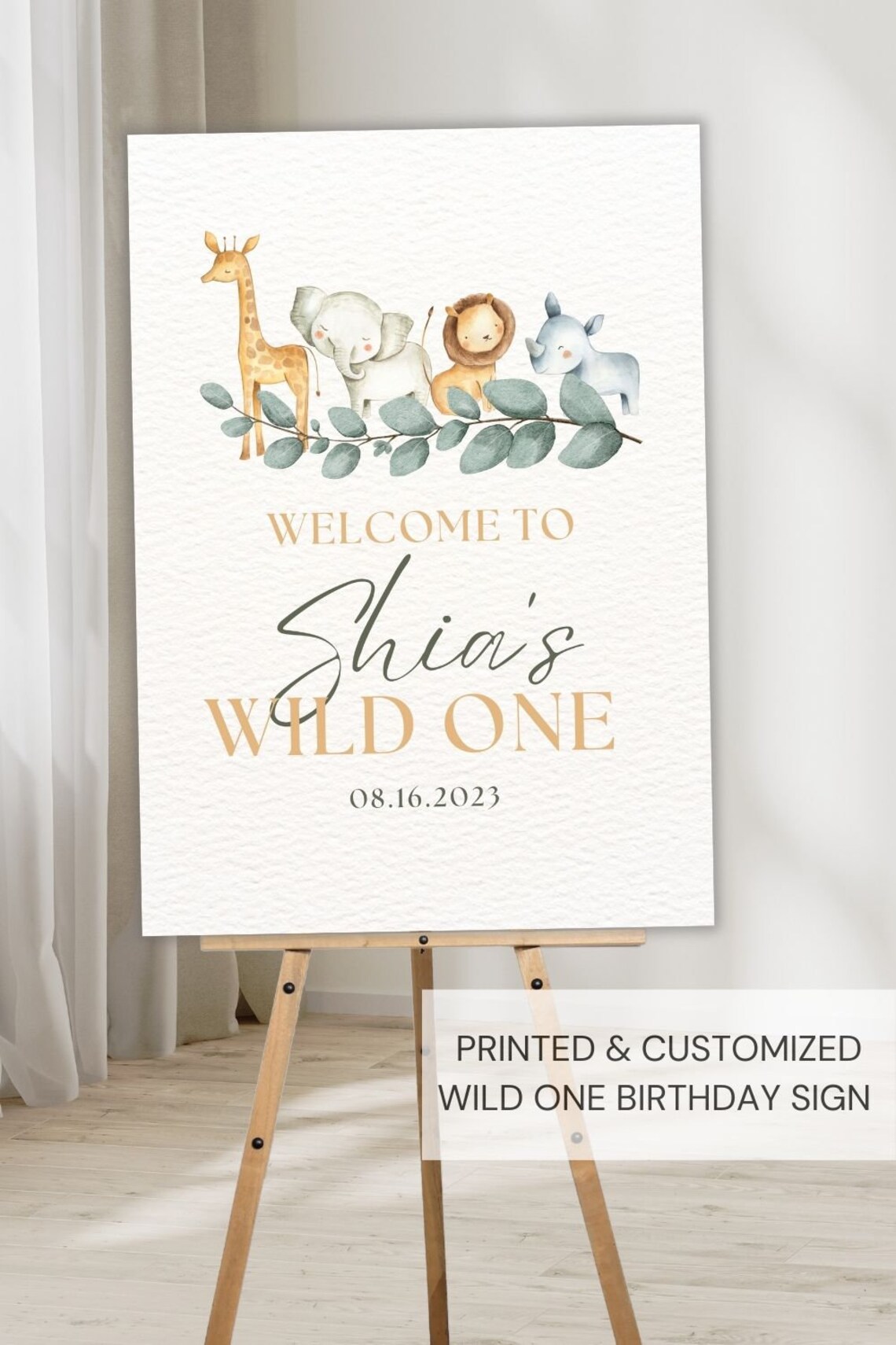 Wild One Birthday Sign First Birthday Sign Jungle Themed - Etsy