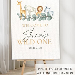 Wild One Birthday Sign First Birthday Sign Jungle Themed - Etsy