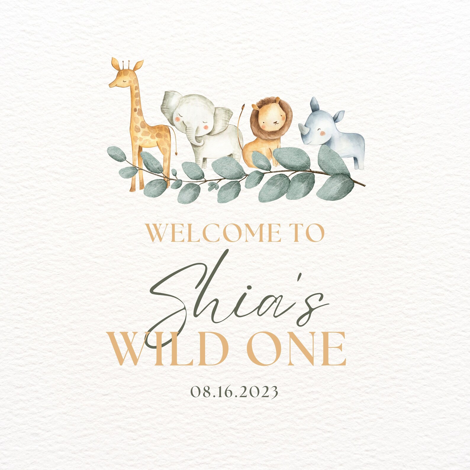 Wild One Birthday Sign First Birthday Sign Jungle Themed - Etsy