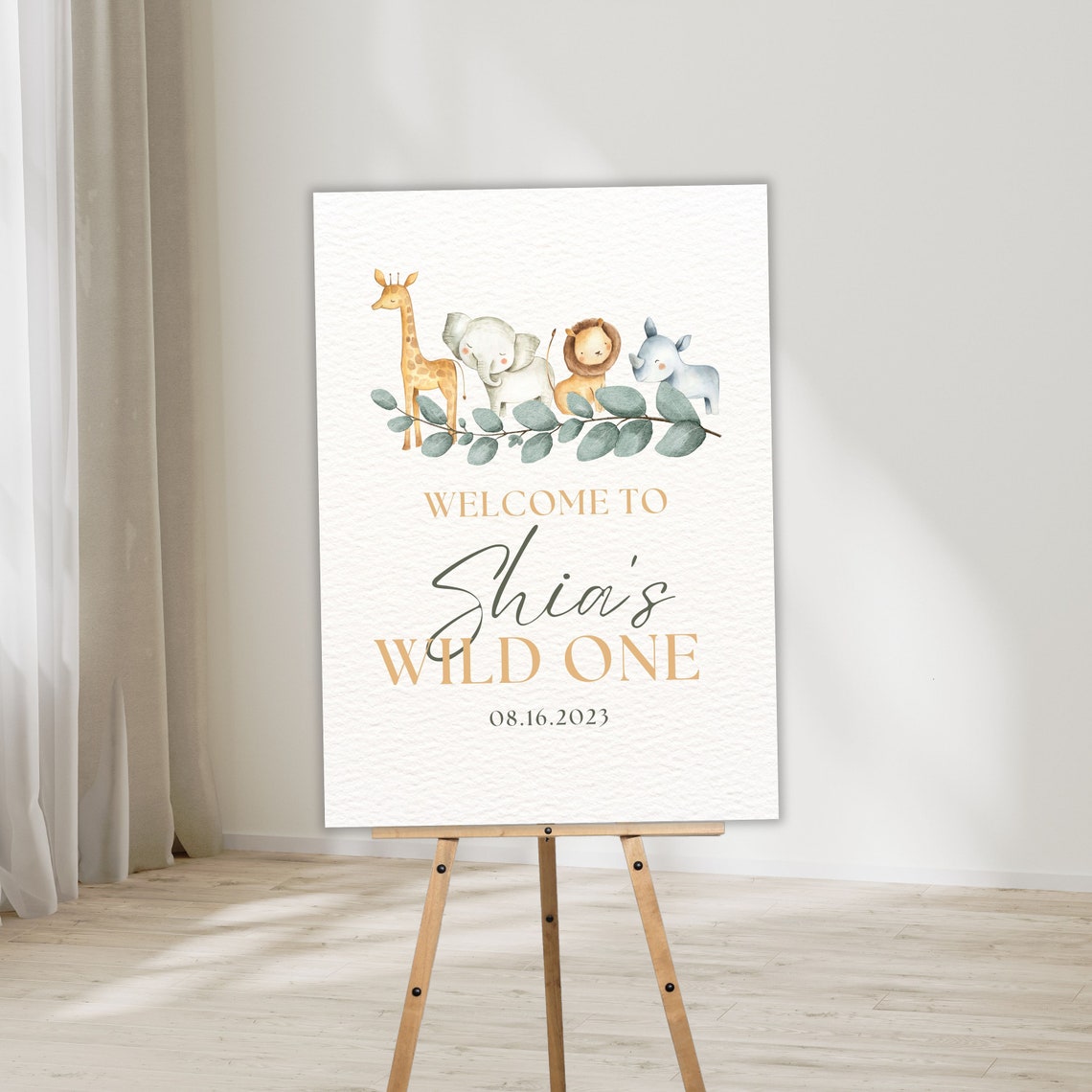 Wild One Birthday Sign First Birthday Sign Jungle Themed - Etsy