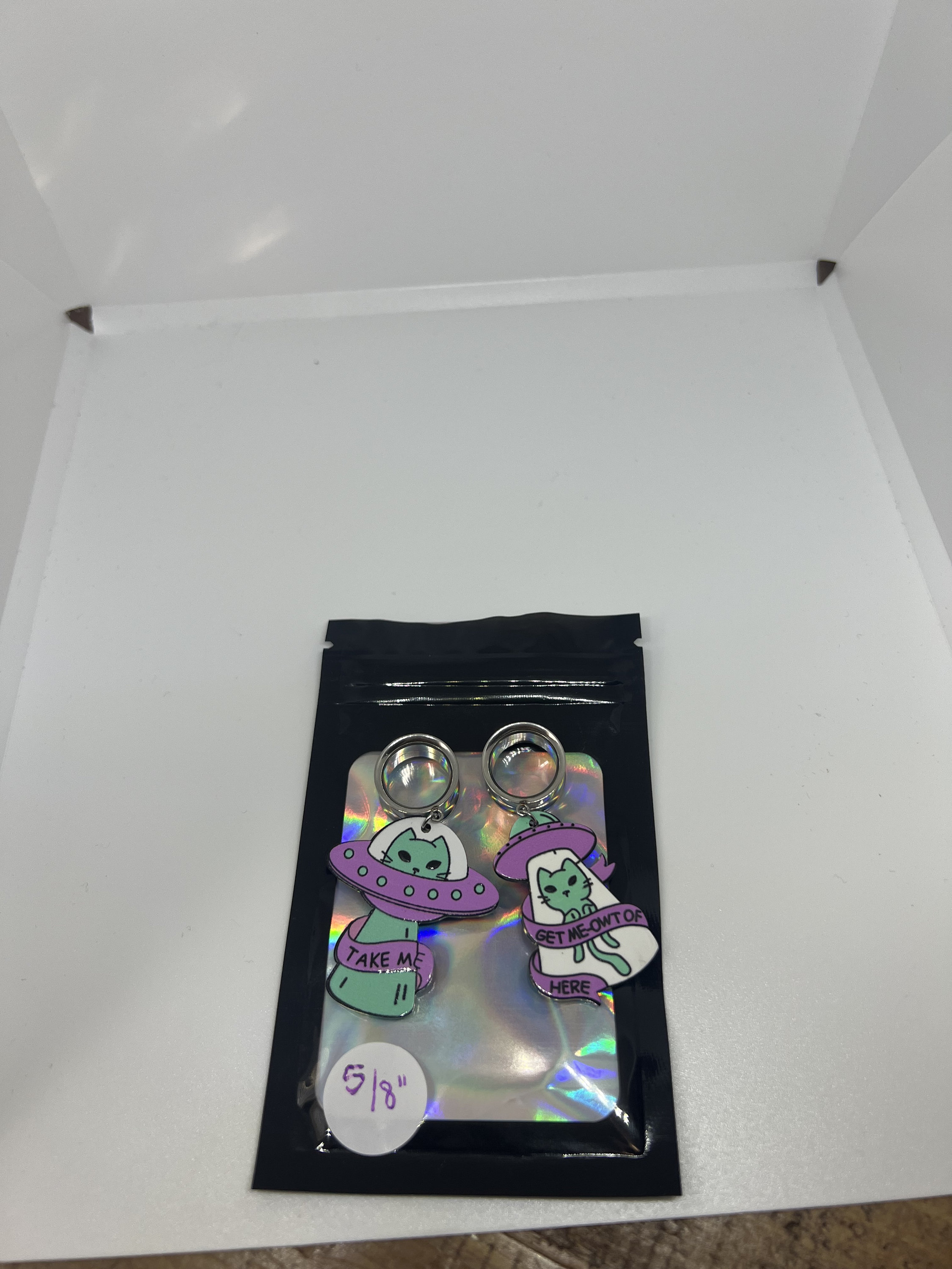 5/8 Kitty Alien Gauges - Etsy