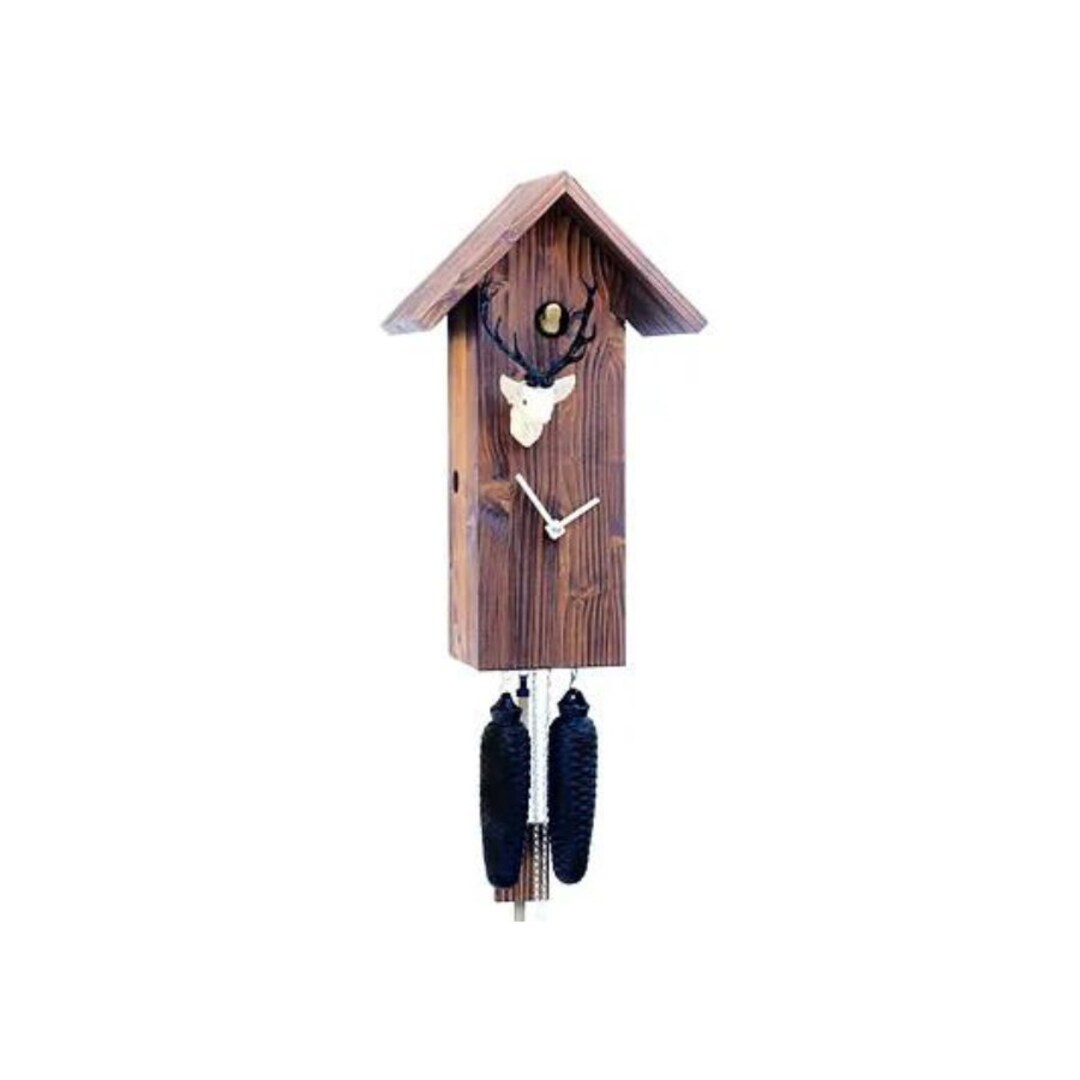 Wood Brown Cuckoo Clock With Deer Head, Deer Cuckoo Clock,handmade ...