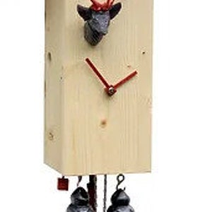 Natural Wood Cuckoo Clock With Deer Head, Deer Cuckoo Clock,handmade ...