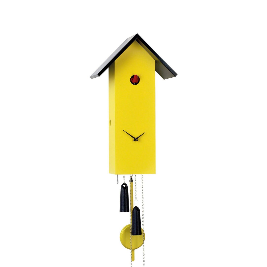 Rectangle Yellow Cuckoo Clock, Modern Cuckoo Clock, Handmade Cuckoo ...