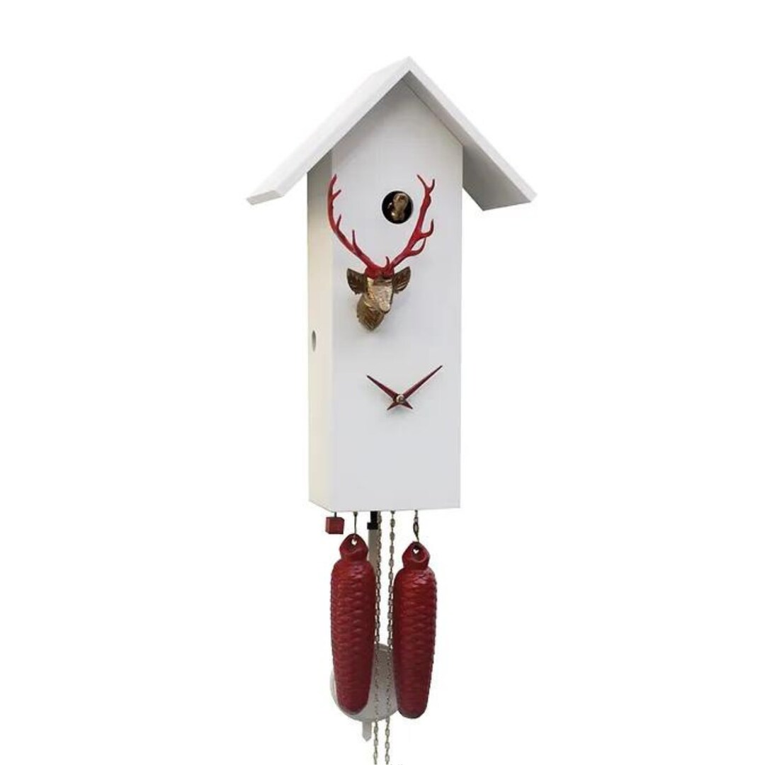 Cuckoo Clock Deer Head, Deer Cuckoo Clock, Handmade Cuckoo Clock ...