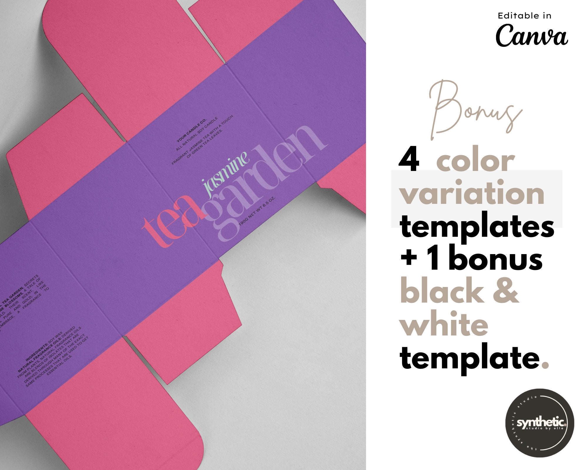 5 Personalized Candle Box Templates | Candle Gift Box | Custom ...