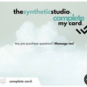 Complete My Card Template ONLY | Custom Template Completion | Editing ...