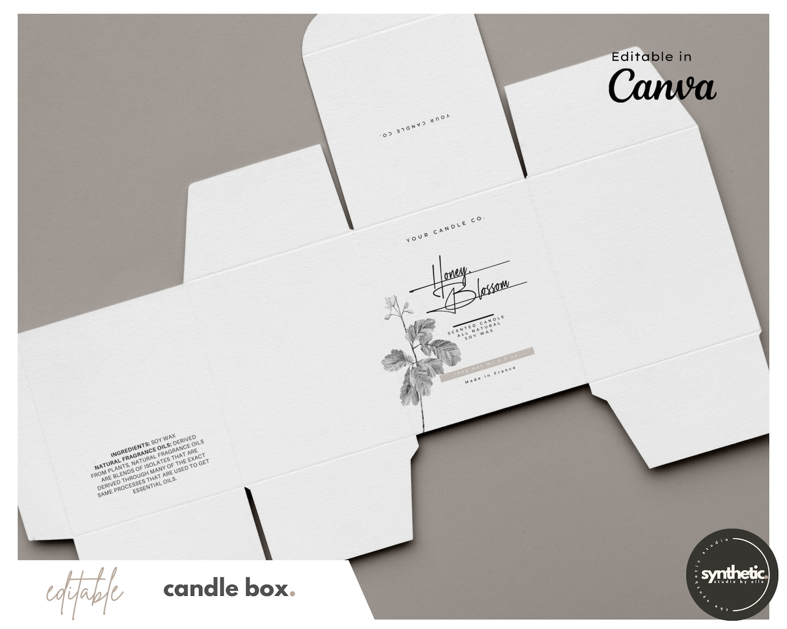 9 Personalized Candle Box Templates | Candle Gift Box | Custom ...