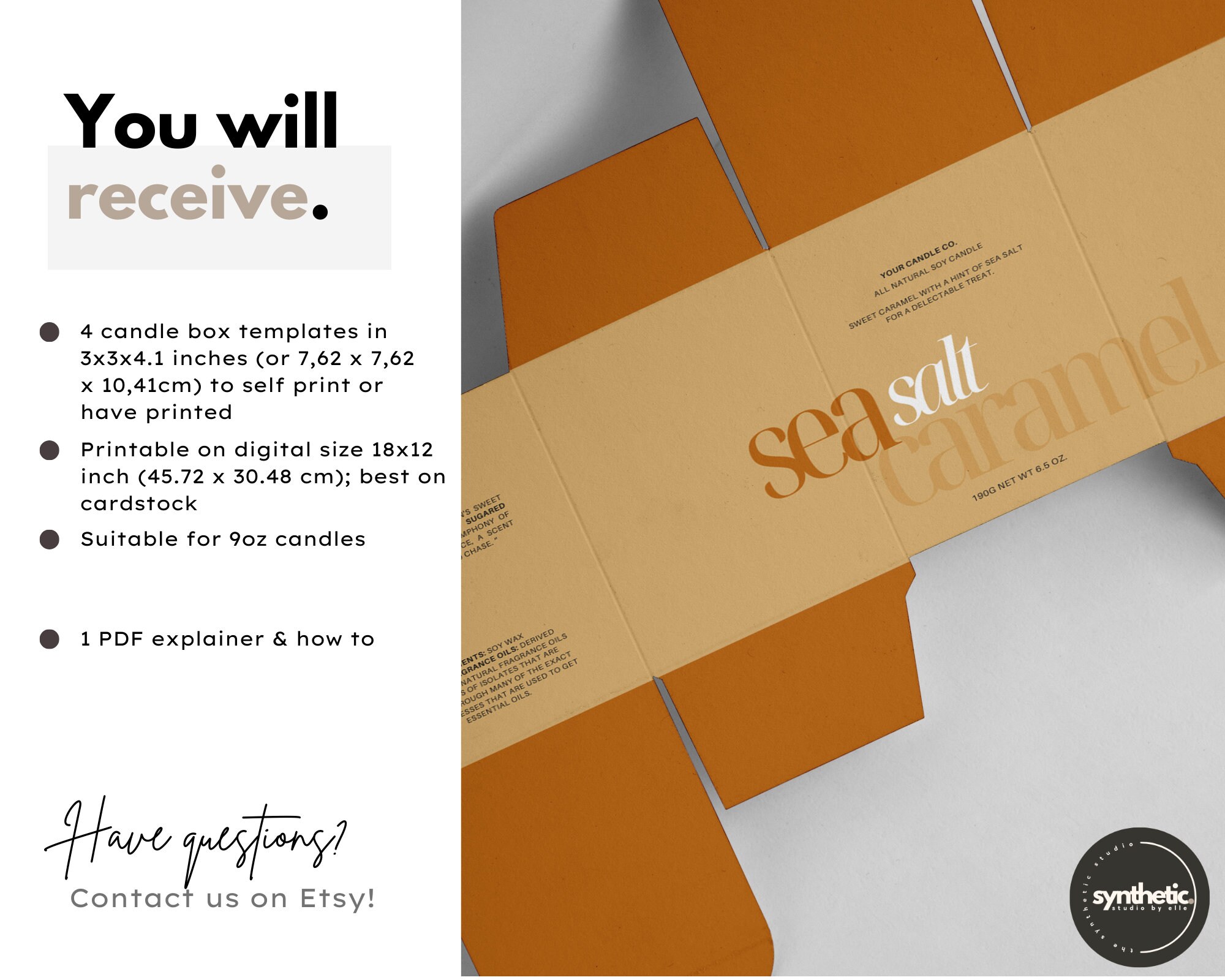 5 Personalized Candle Box Templates | Candle Gift Box | Custom ...