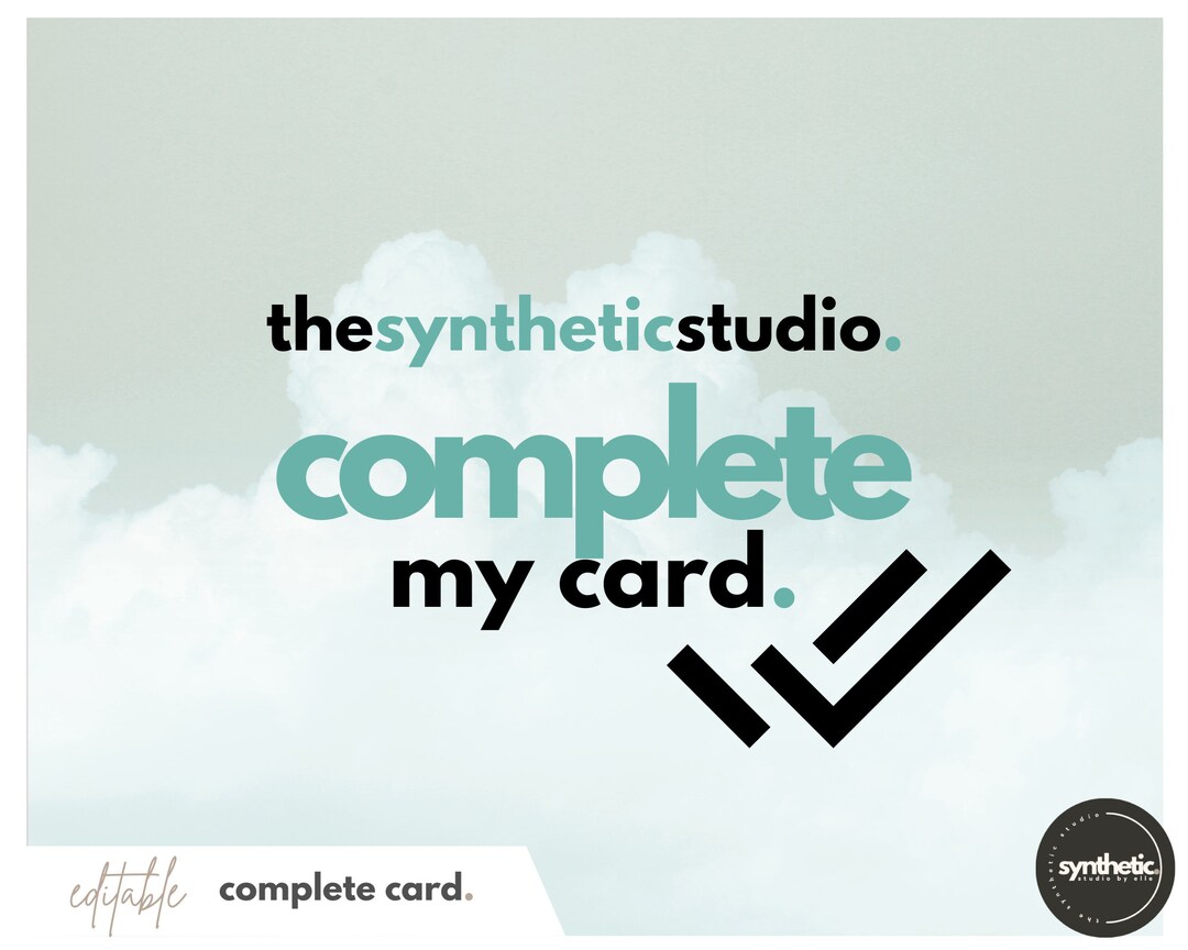 Complete My Card Template ONLY | Custom Template Completion | Editing ...