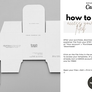 2 Personalized Candle Box Templates & Candle Gift Box | Minimalistic ...