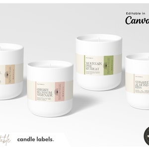 Editable Candle Labels > Square Candle Label > Printable Template Canva ...