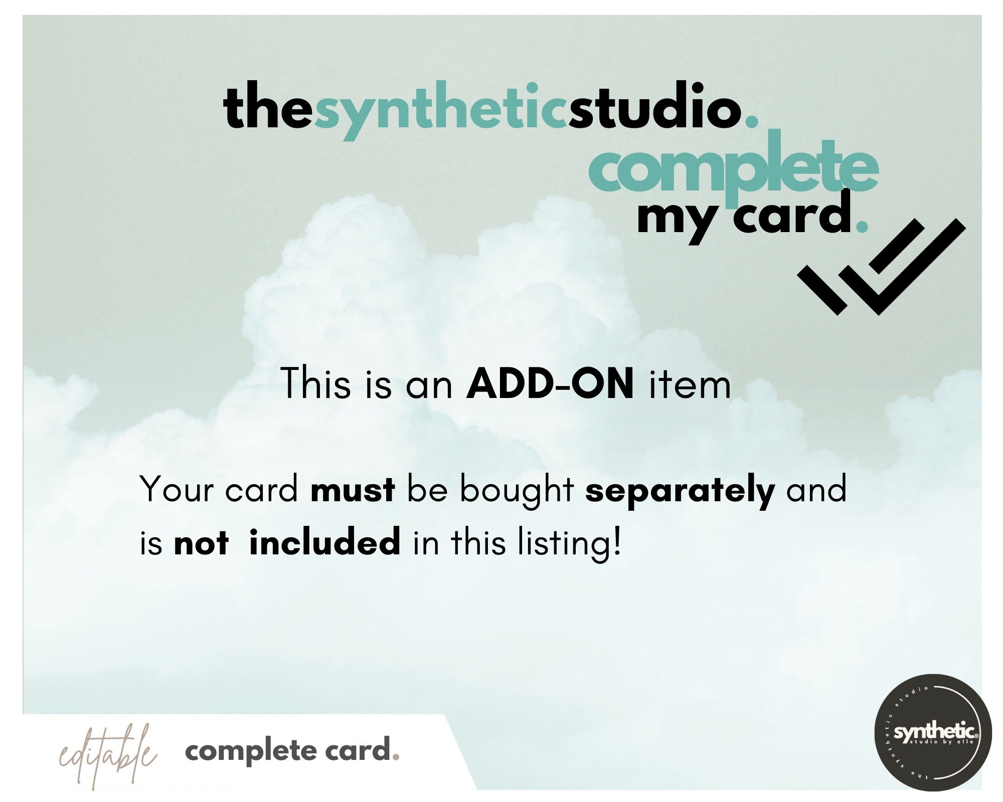 Complete My Card Template ONLY | Custom Template Completion | Editing ...