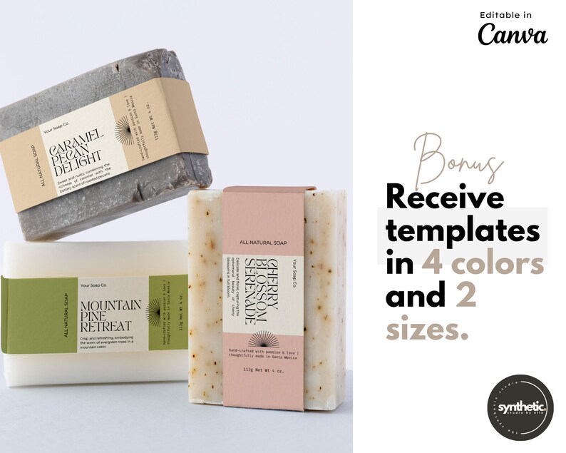 Editable Soap Labels Canva Templates. Printable Custom Soap Labels ...