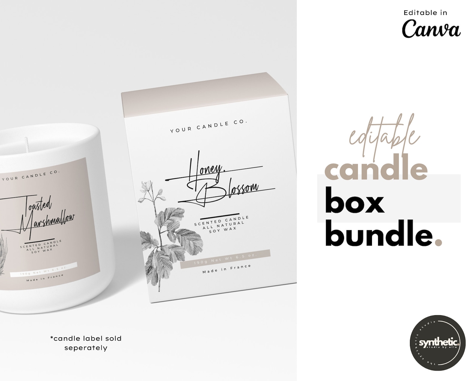 9 Personalized Candle Box Templates | Candle Gift Box | Custom ...