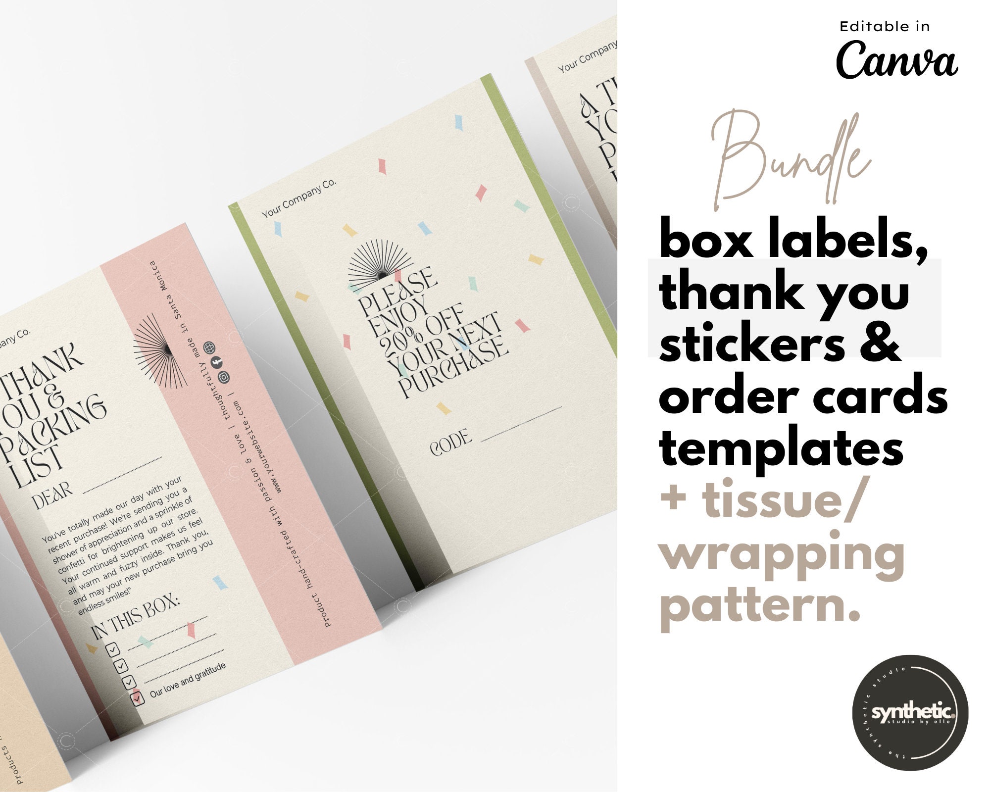 Custom Packaging | Editable Branding Kit, Branding Package, Modern ...