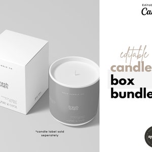 2 Personalized Candle Box Templates & Candle Gift Box | Minimalistic ...