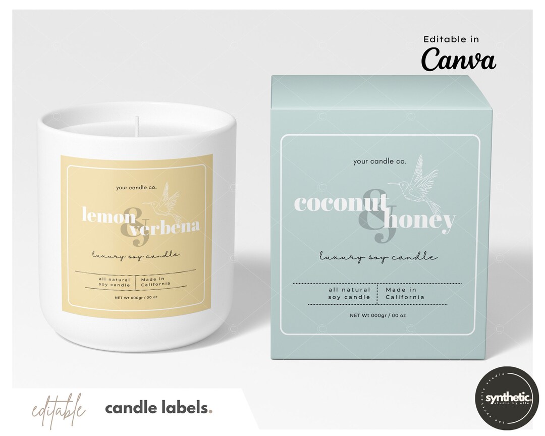 Editable Labels Labels for Candles Label Templates Printable Labels ...