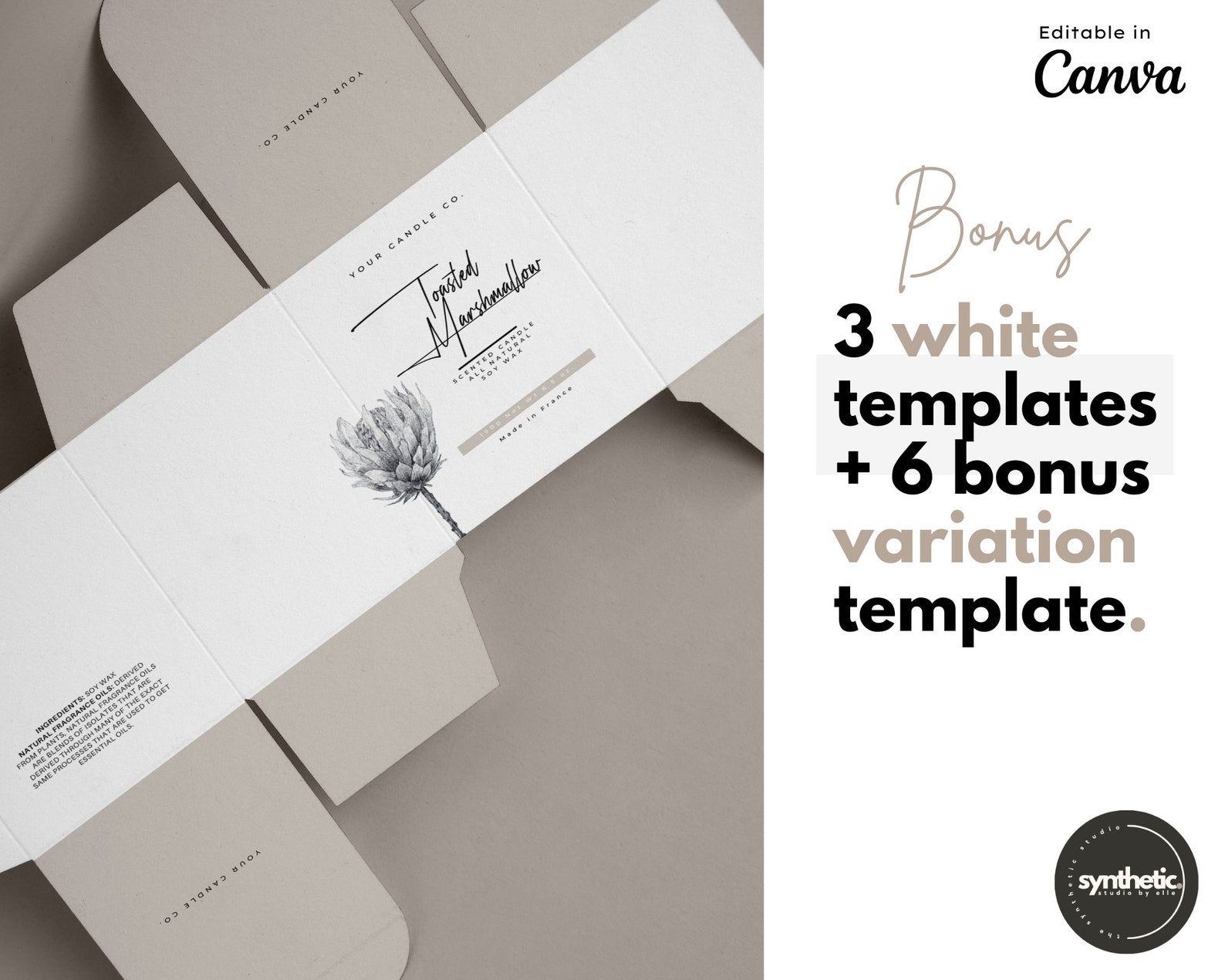 9 Personalized Candle Box Templates | Candle Gift Box | Custom ...
