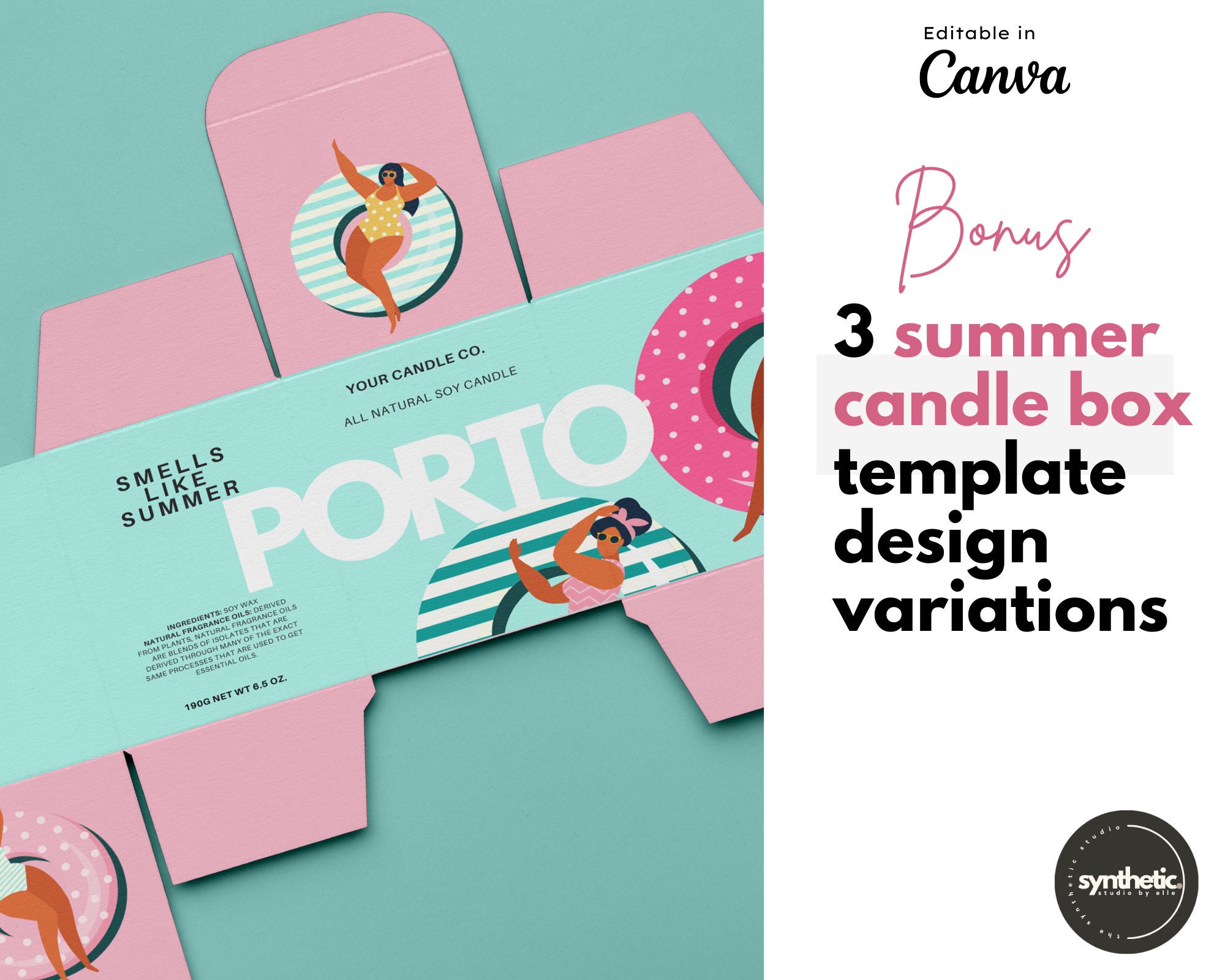 3 Personalized Candle Box Templates & Candle Gift Box | Minimalistic ...