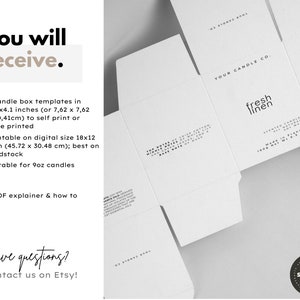 2 Personalized Candle Box Templates & Candle Gift Box | Minimalistic ...