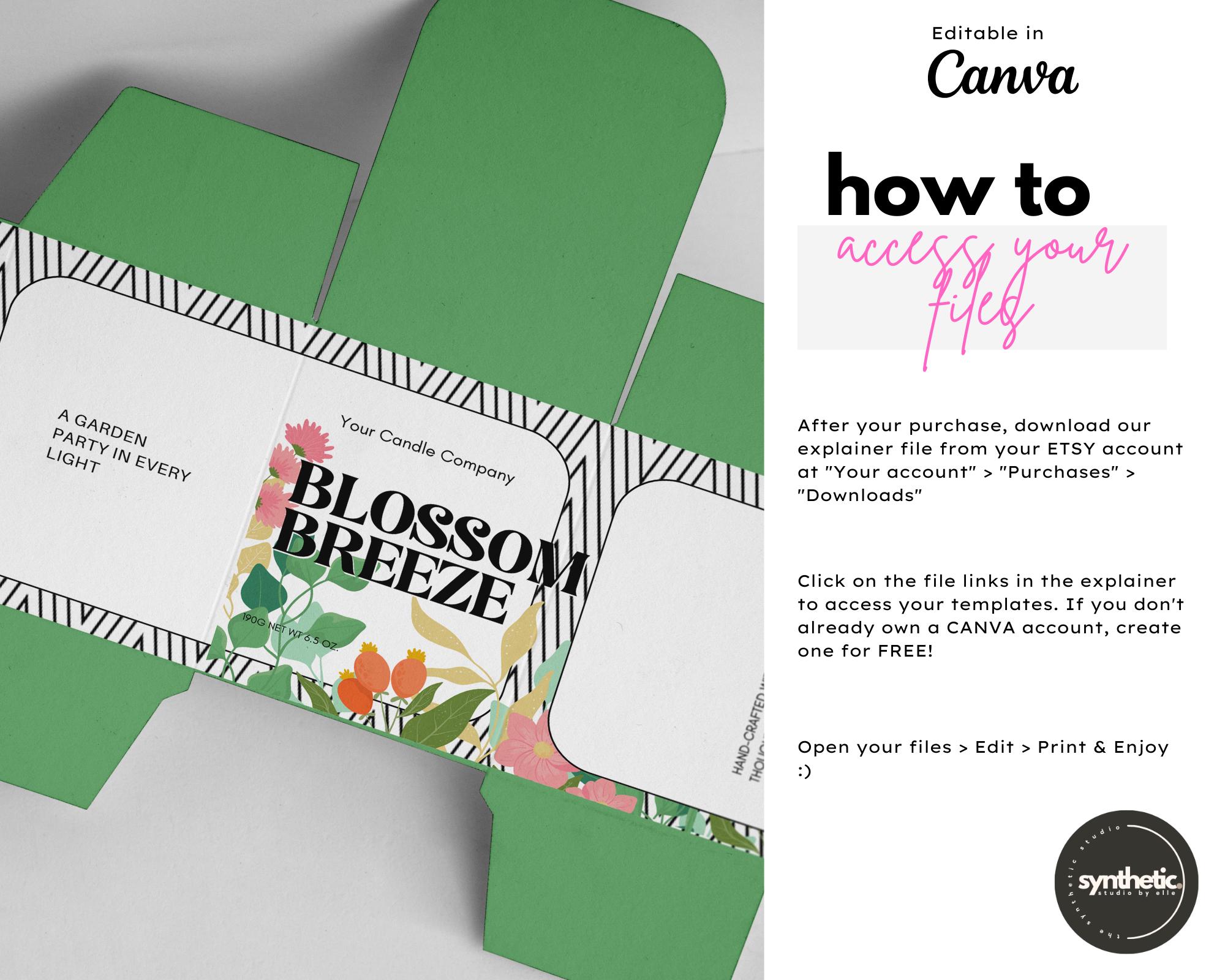 3 Spring Candle Box Templates | Candle Gift Box | Custom Packaging ...