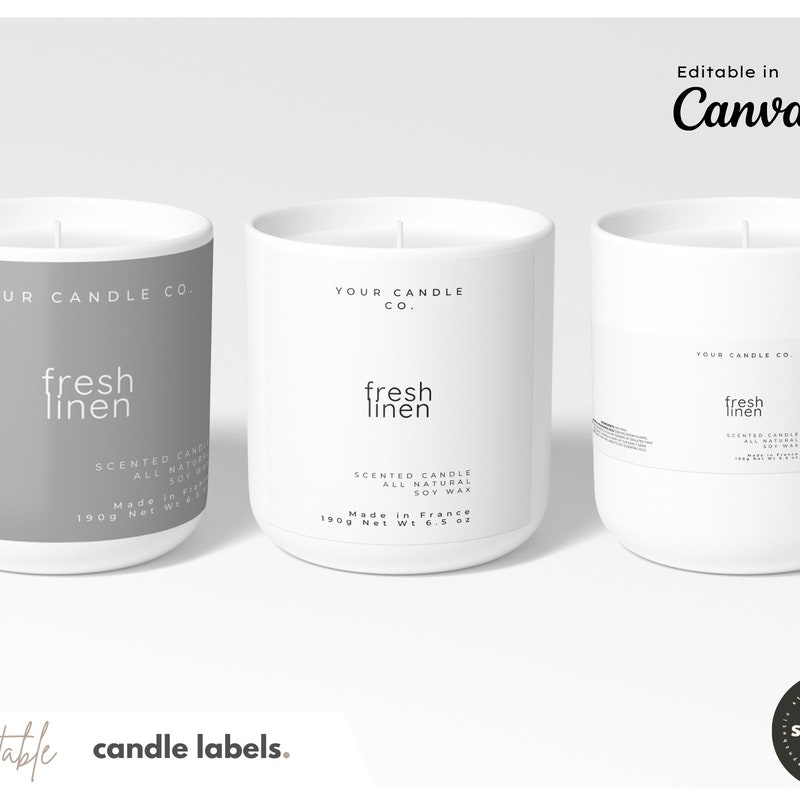 Vertical Candle Label - Etsy