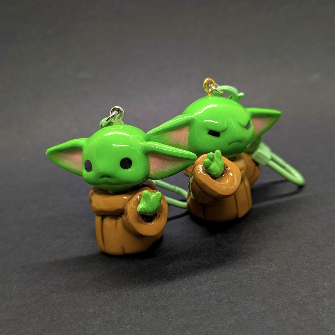 Handmade Grogu Keychain, Baby Yoda Toy, Chibi Alien Charm, Adorable ...