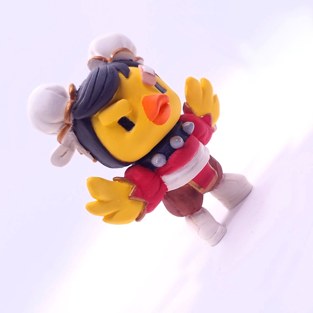 Cute Duck Figurine, Handmade Videogame Art Toy, Chibi Chun Li Figurine ...