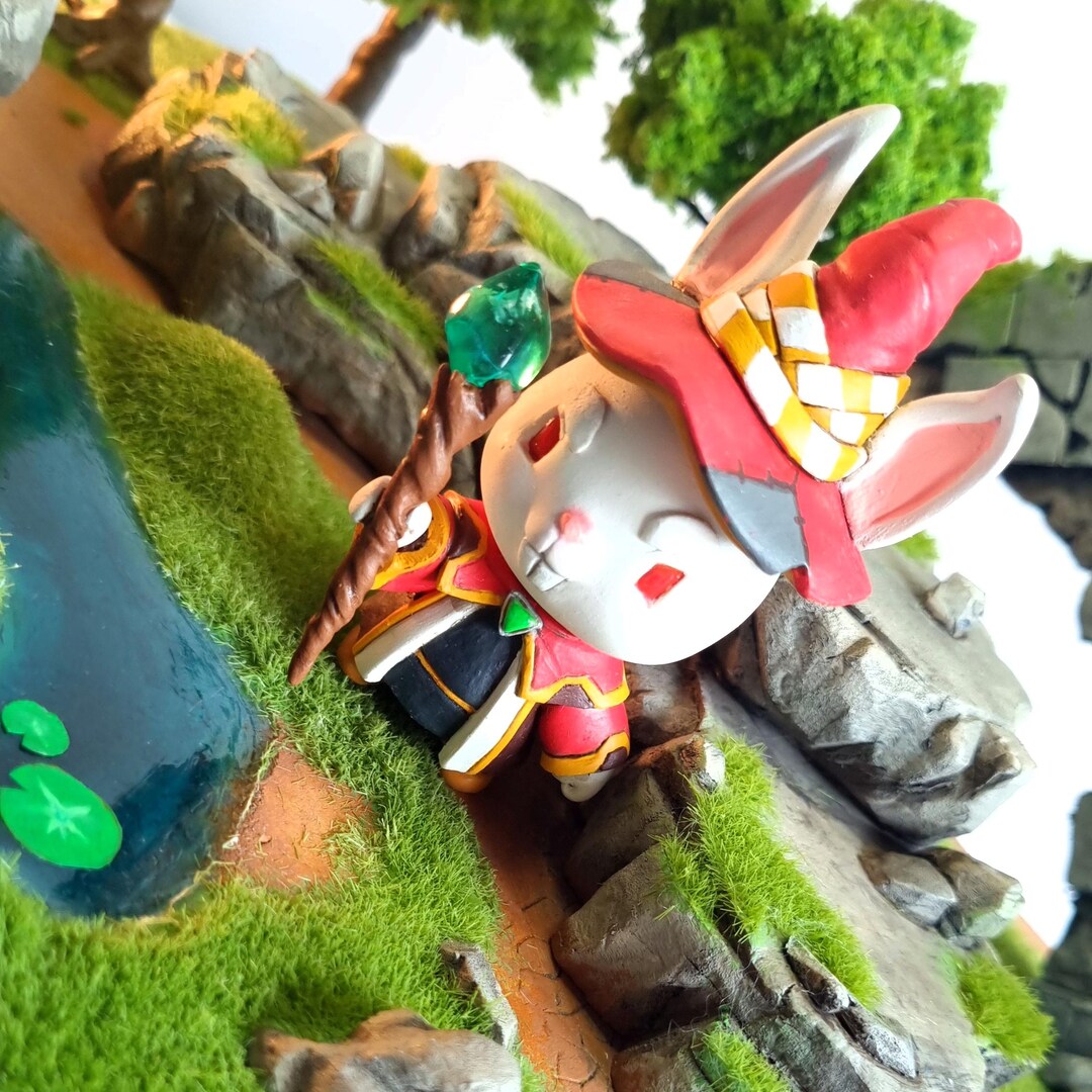 Handmade Bunny Wizard, Polymer Clay Rabbit, Handcrafted Art Toy, Cute ...