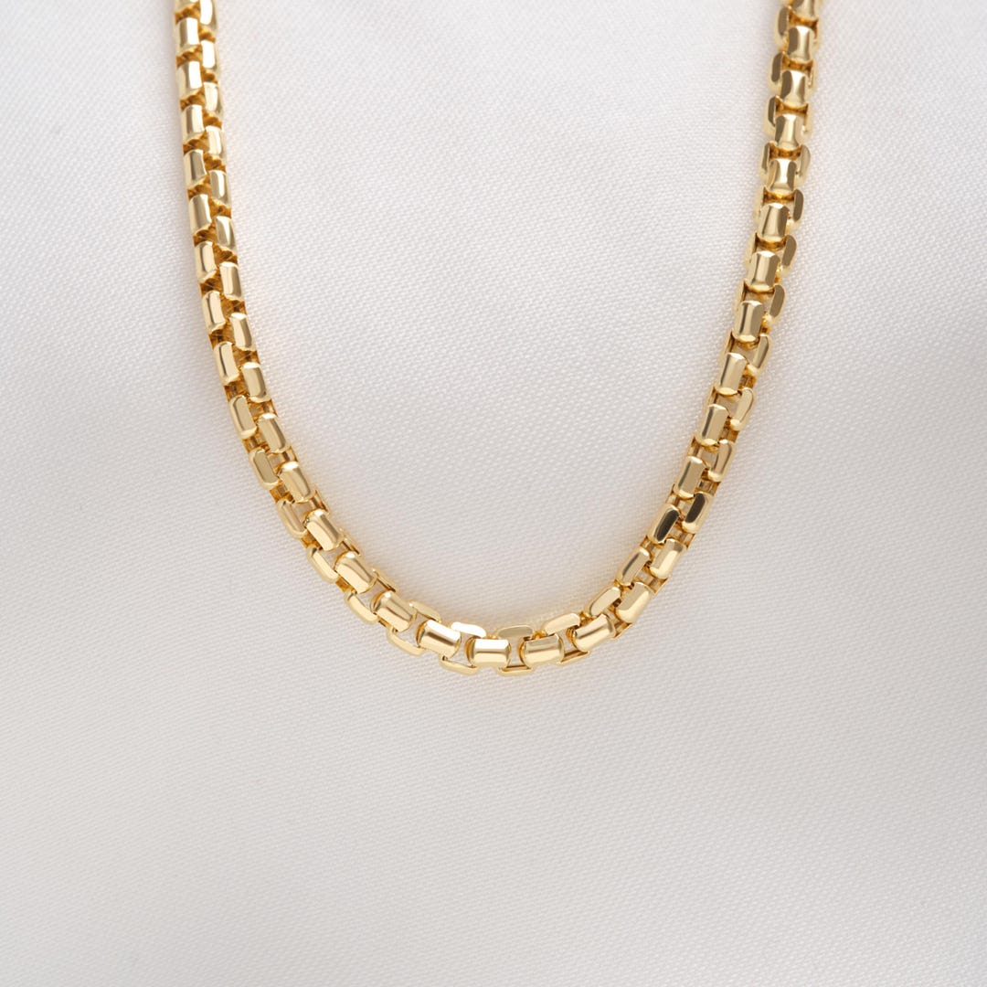 14K Solid Gold Cable Chain Necklace: 2.5mm Pendant Chain - Etsy