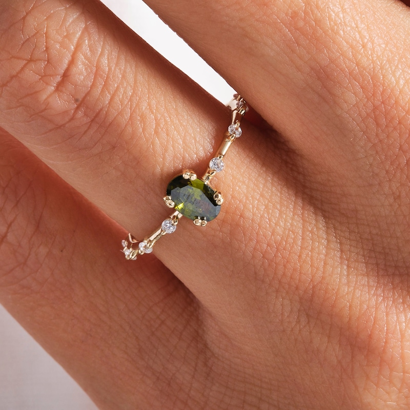 18k Peridot Ring - Etsy