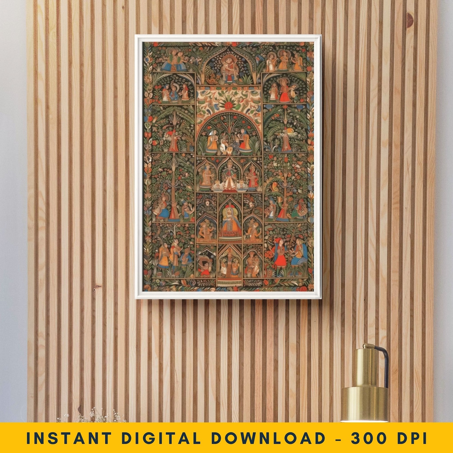 Mughal Islamic Wall Art High-resolution Mughal Art Digital Print ...